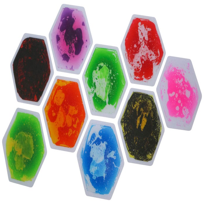 Abilitations Hexagon Sensory Gel Floor Tile Set, 15-3/4 x 15-3/4 Inches ...