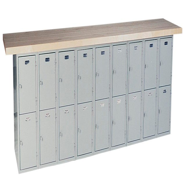 Montisa Wall/Island Bench with 10 Lockers | School Specialty