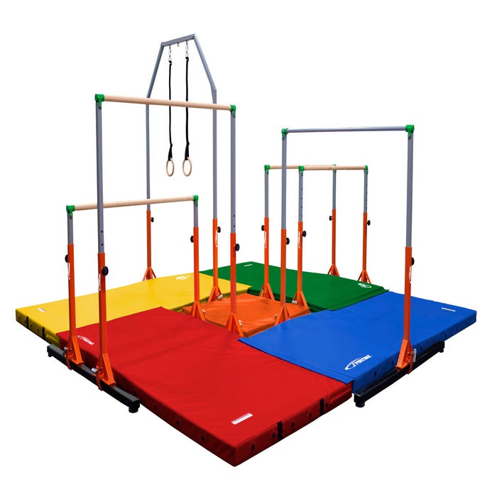 Sportime Elite Kids 4 Circuit Station Set with Mats