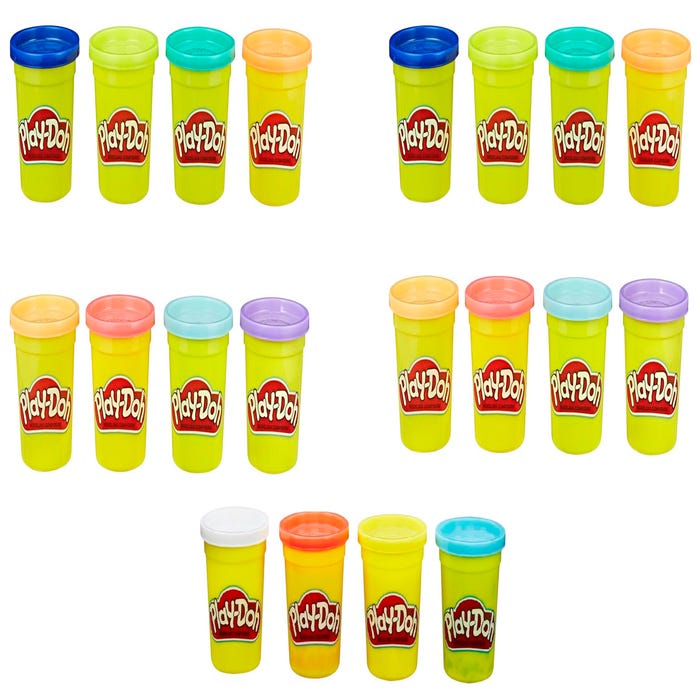 Play-Doh Assorted Modeling Dough, 4 Ounce Resealable Containers, Set of ...