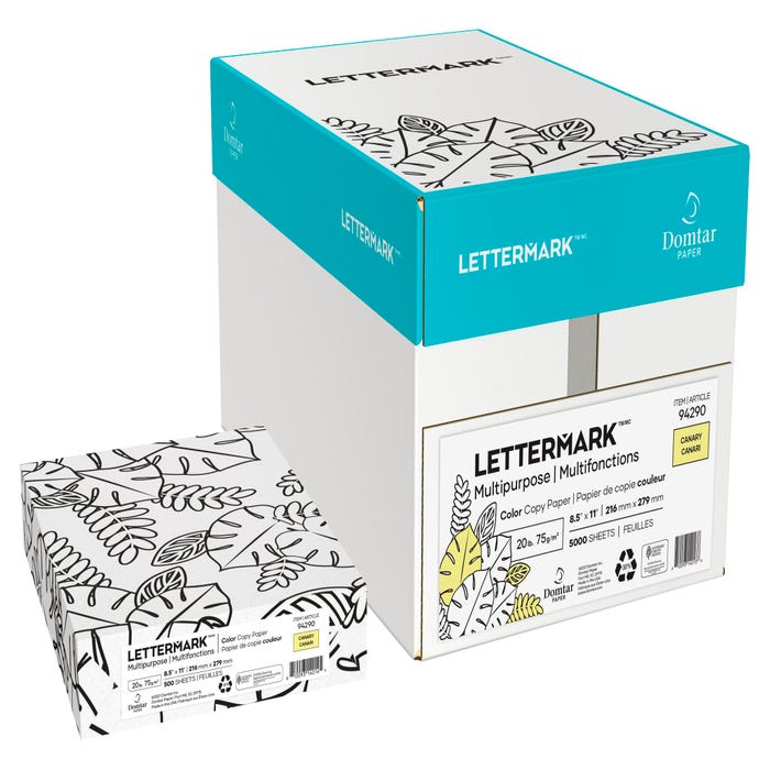 LetterMark Multi-Purpose Paper, 20 lb, 8-1/2 x 11 Inches, Yellow, Pack ...