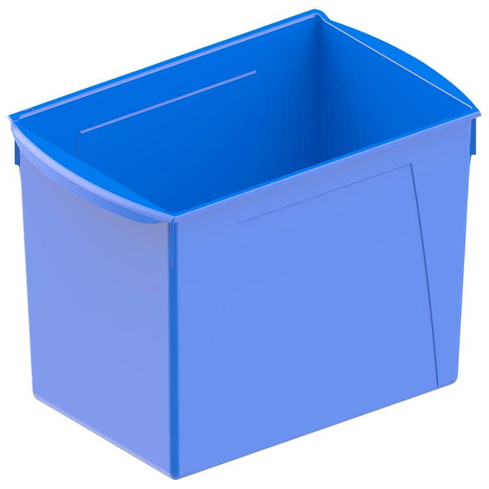 Storex Interlocking Book Bins, Double Wide, Blue