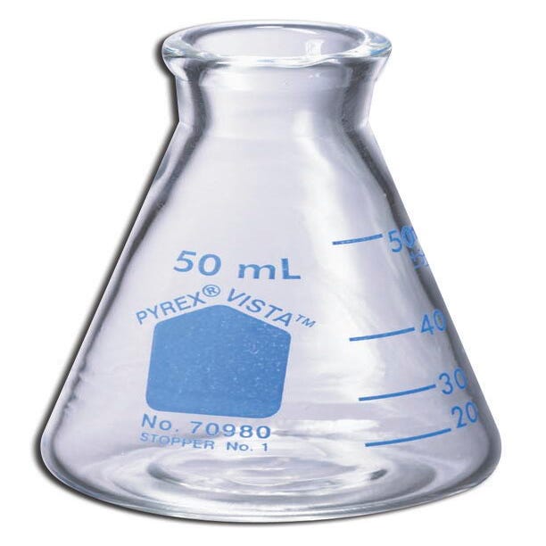 Pyrex Vista Erlenmeyer Flask - 125 mL - Pack of 12