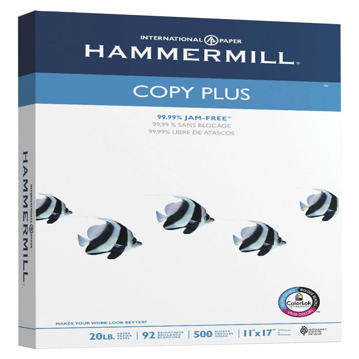 Hammermill Multipurpose Copy Paper, 11 x 17 Inches, White, 500 Sheets