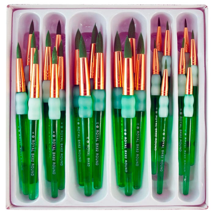 Royal Kid's Choice Value Set, Round Brushes, Set of 24
