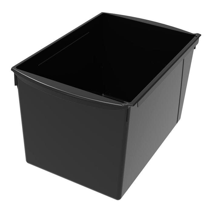 Storex Interlocking Book Bins, Double Wide, Black