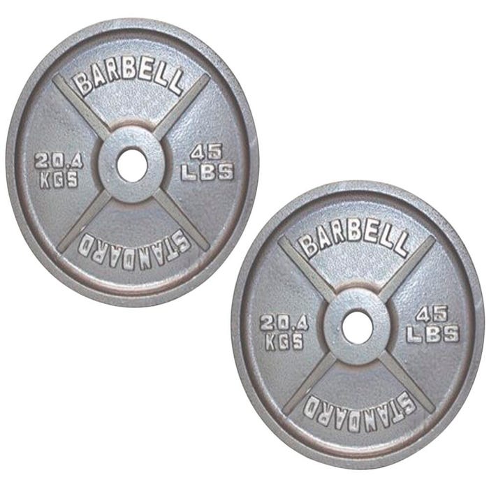 FlagHouse Olympic Style Barbell Plate, 45 Pounds | School Specialty