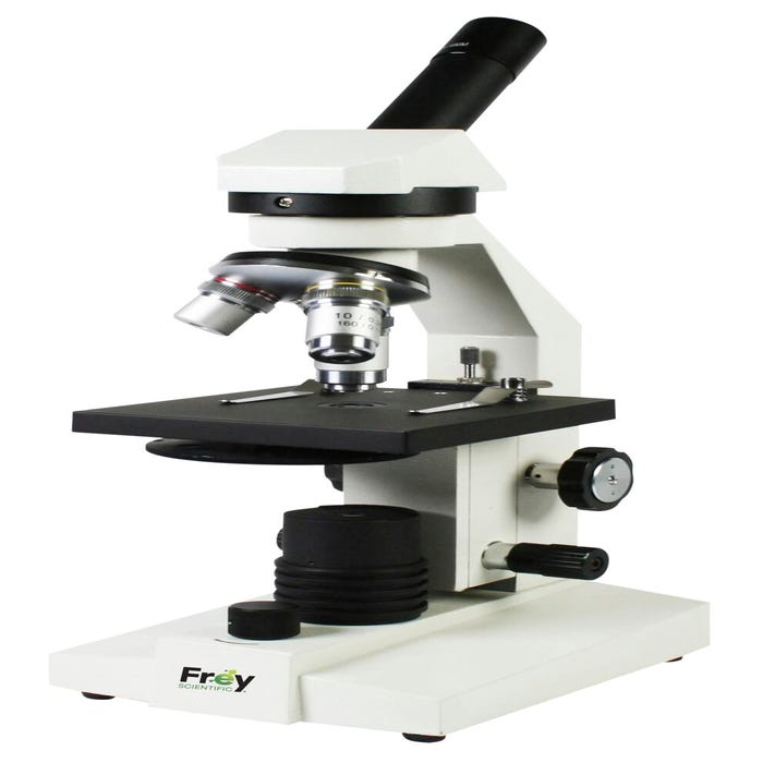 Frey Scientific Compound Monocular Student Microscope with Clips Stage ...