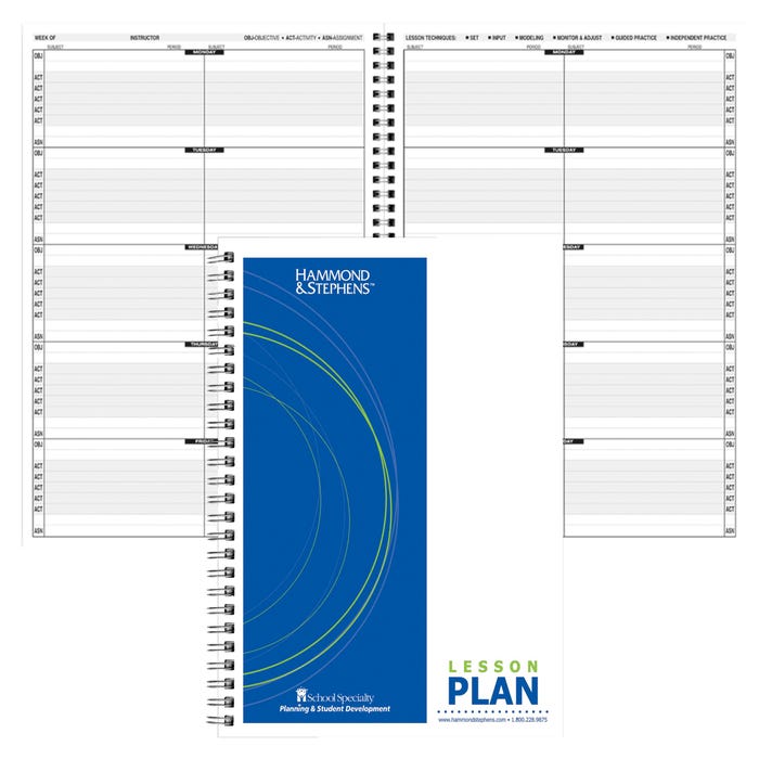 Hammond & Stephens 0440 P Block Schedule Lesson Plan Book, PolyIce ...