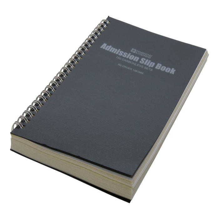 Hammond and Stephens 2-Part Carbonless Student Admit Slip Book, White ...