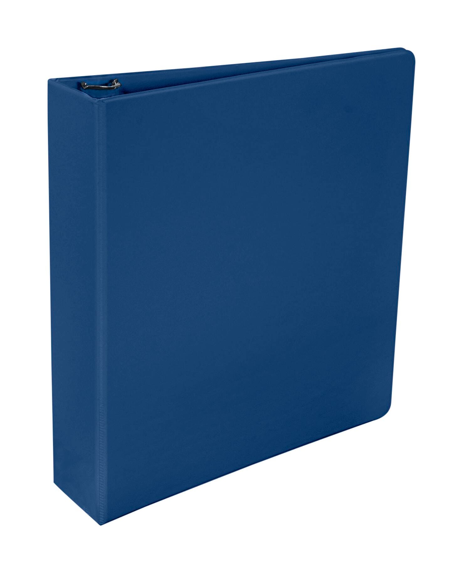 School Smart Polypropylene Round Ring Binder, 2 Inches, Blue